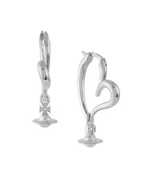 VIVIENNE WESTWOOD Sculptural Hoop Heart Earrings