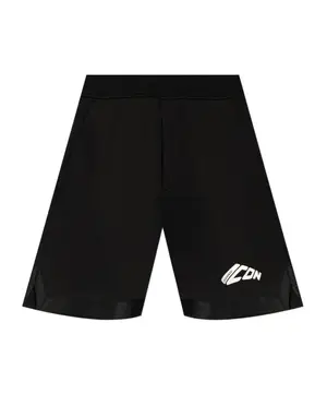 Dsquared2 Icon Logo Printed Sweat Shorts - Black