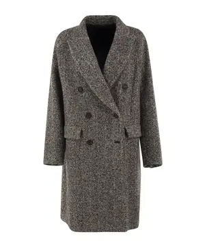 Brunello Cucinelli Monili Dazzling Chevron Coat - Panama