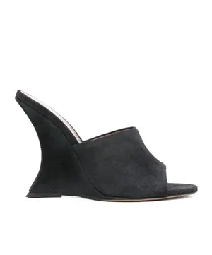 Paris Texas 105mm Suede Mules - Black
