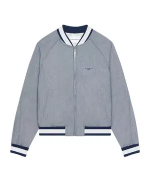 Givenchy Striped Blouson In Cotton With Embroidery