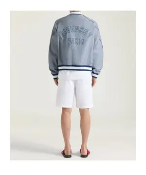 Givenchy Striped Blouson In Cotton With Embroidery