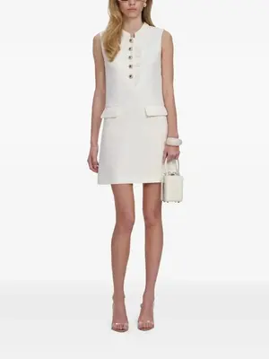 SELF-PORTRAIT Lace-trimmed Bouclé Mini Dress