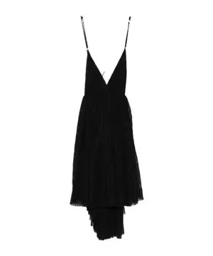 Elisabetta Franchi Lace Asymmetric Mini Dress - Black