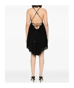Elisabetta Franchi Lace Asymmetrical Mini Dress