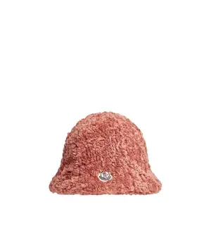 Moncler Teddy Bucket Hat - Pink