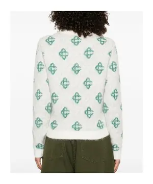 Casablanca Teal-patterned Crewneck Jumper