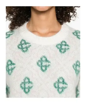 Casablanca Teal-patterned Crewneck Jumper
