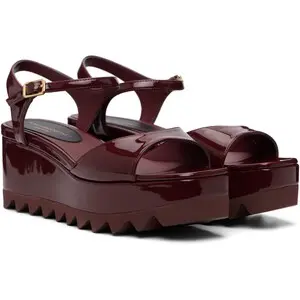 Stella McCartney Elyse Patent Leather Platform Sandals