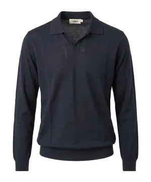 Altea Long-sleeve Polo Shirt Production - Navy