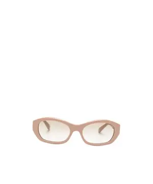 Balenciaga Geometric Sunglasses - Nude