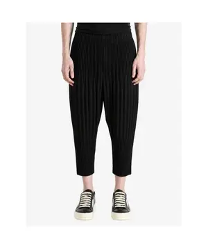 Issey Miyake Pleated Cropped Trousers