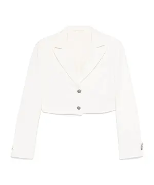 Palm Angels Cropped Blazer - White