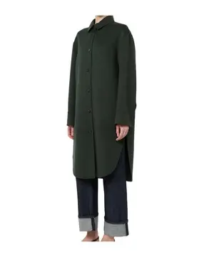 Max Mara Long-sleeve Button-fastening Coat - Black