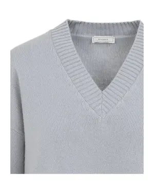 Peserico Ribbed-knit V-neck Sweater