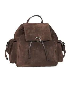 Brunello Cucinelli Logo Backpack - Brown