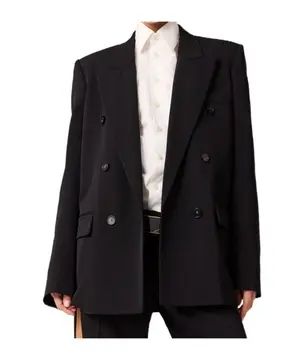 Stella McCartney Double-breasted Oversized Blazer - Black