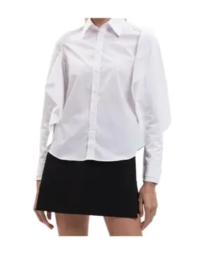 Vetements Long-sleeve Shirt With Stand-up Collar And Layered Design