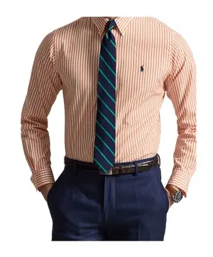 Polo Ralph Lauren Striped Long-sleeve Shirt - Orange