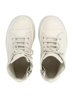 Rick Owens Lace-up High-top Casual Shoes - White