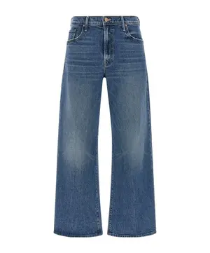 MOTHER The Mid Rise Maven Flood Wide-leg Jeans - Medium Blue