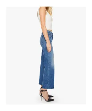 MOTHER The Mid Rise Maven Flood Wide-leg Jeans - Medium Blue