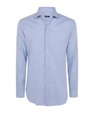 BARBA NAPOLI Long-sleeved Shirt - Light Blue