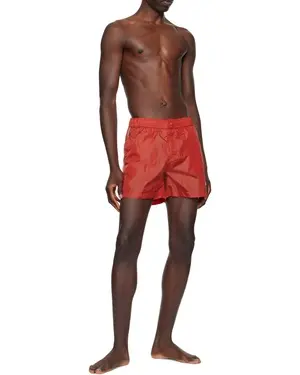 Moncler Logo Patch Stripe Detailed Swim Shorts
