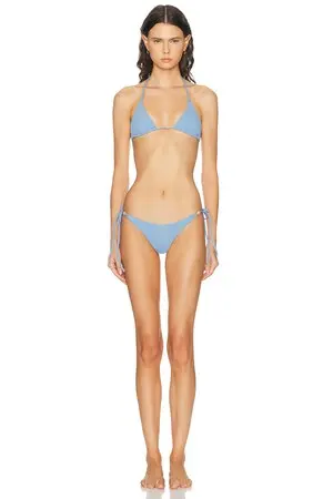 CARO LUNA Kira Bikini Set - Blue