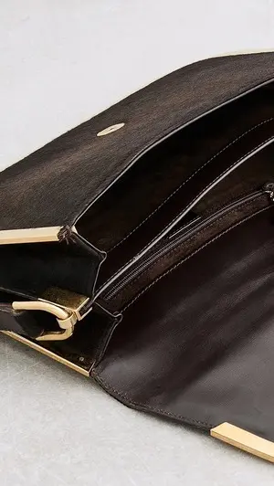 Shopbop Gucci Pony Hair Shoulder Bag With Gold Tone Hardware