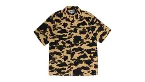 A BATHING APE 1st Camo Open Collar Short Sleeves Shirt