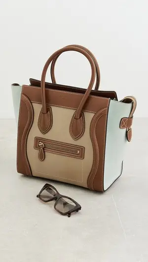 Shopbop Celine Luggage Calf Leather Micro Handbag