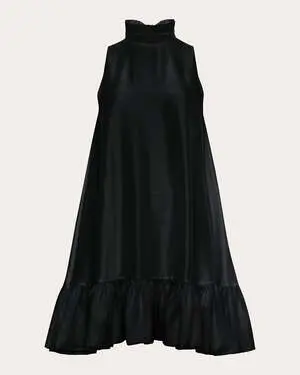 Azeeza Alcott Poplin Trapeze Mini Dress