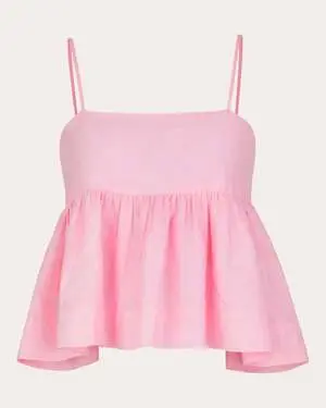 Azeeza Rachel Taffeta Empire-waist Top - Pink