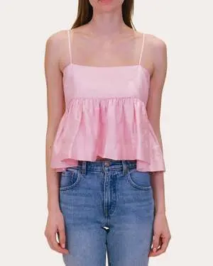Azeeza Rachel Taffeta Empire-waist Top