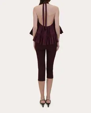Azeeza Shreya Crepe De Chine Capri Pants