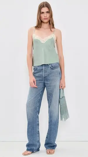 REFORMATION Teddy Silk Top
