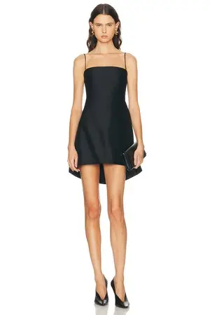 Balenciaga Babydoll Strap Dress - Black