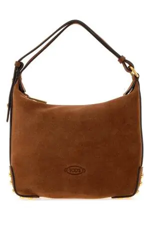 TOD'S Brown Suede Mini Shoulder Bag