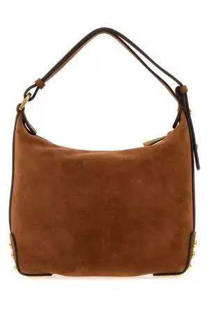 TOD'S Brown Suede Mini Shoulder Bag