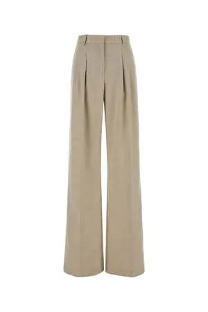 Andamane Melange Sand Stretch Twill Nathalie Pant - Light Brown