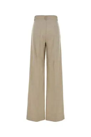 Andamane Melange Sand Stretch Twill Nathalie Pant - Light Brown