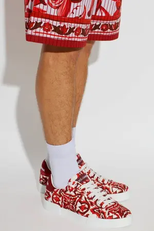 Dolce & Gabbana Portofino Floral Mosaic Sneakers