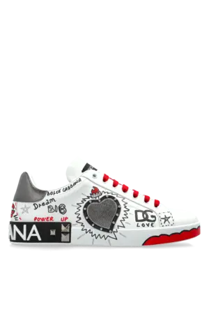 Dolce & Gabbana Portofino Low-top Sneakers With Graphic Embellishments