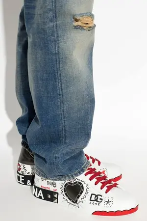 Dolce & Gabbana Portofino Low-top Sneakers With Graphic Embellishments