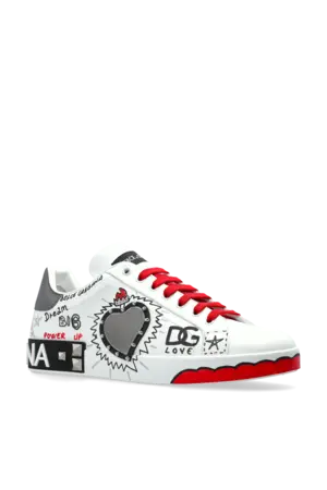 Dolce & Gabbana Portofino Low-top Sneakers With Graphic Embellishments