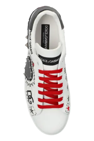 Dolce & Gabbana Portofino Low-top Sneakers With Graphic Embellishments