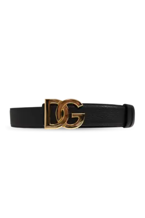 Dolce & Gabbana Belt With Logo - Black