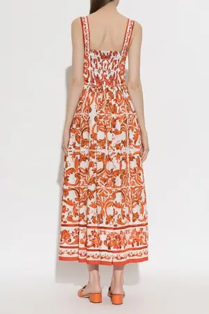 Dolce & Gabbana Maiolica Print Maxi Dress
