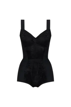 Dolce & Gabbana Bodysuit With Lace Inserts - Black